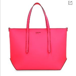 DSQUARED Bags | Dsquared2 Large Leather Tote Fuchsia | Poshmark